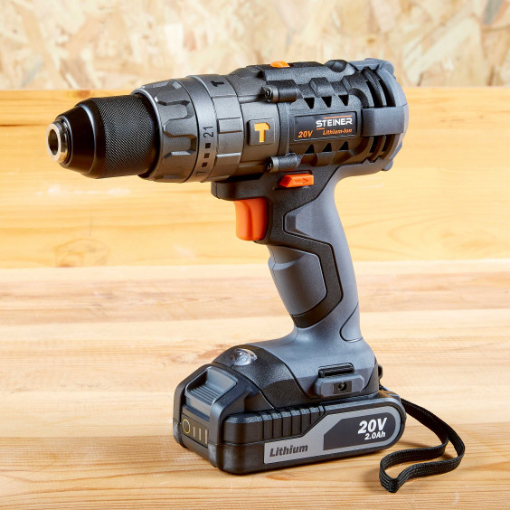 Ensemble perceuse percussion + visseuse a choc sans fil Steiner 20V + 2 batteries 2.0Ah