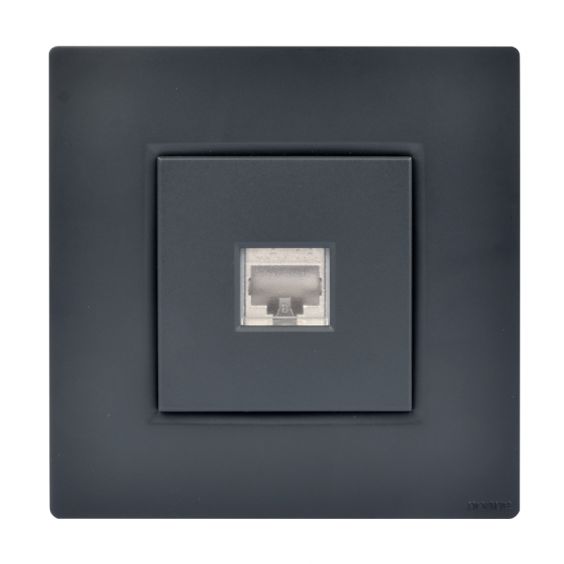 NOANE Prise RJ45 Murale Cat. 6 Simple Anthracite