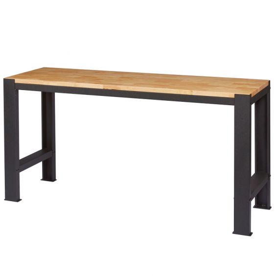 Pack établi avec plateau en bois d'Hévéa + servante d'atelier sur roues ...