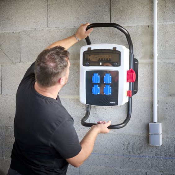 Support métallique pour coffret chantier 13 modules