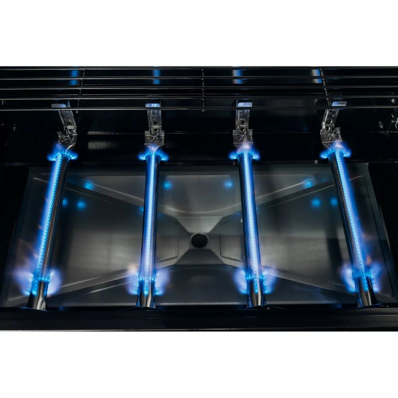 Barbecue gaz ROSTER triple grille 6 brûleurs + housse imperméable